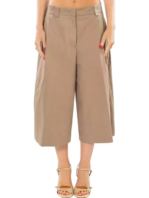 THELATEST Dakota Gabardine Cropped Trousers - Neutrals