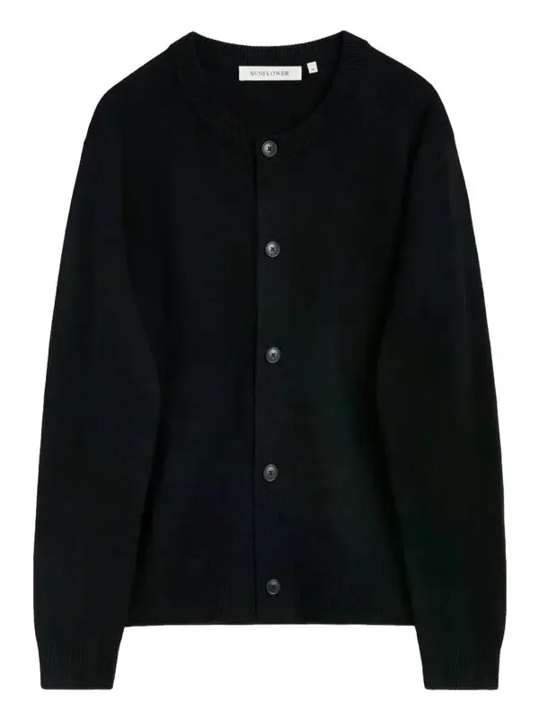 SUNFLOWER Moon Wool Cardigan - Black