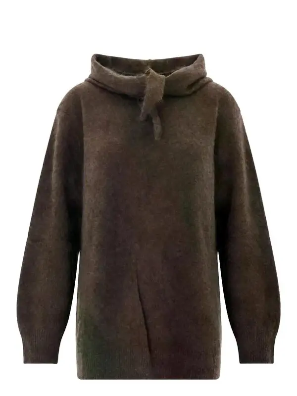 P.a.r.o.s.h Bow-detail Knitted Sweater - Brown