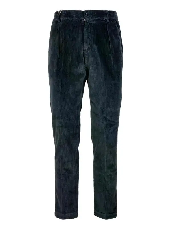 B SETTECENTO Corduroy Pleated Trousers - Blue