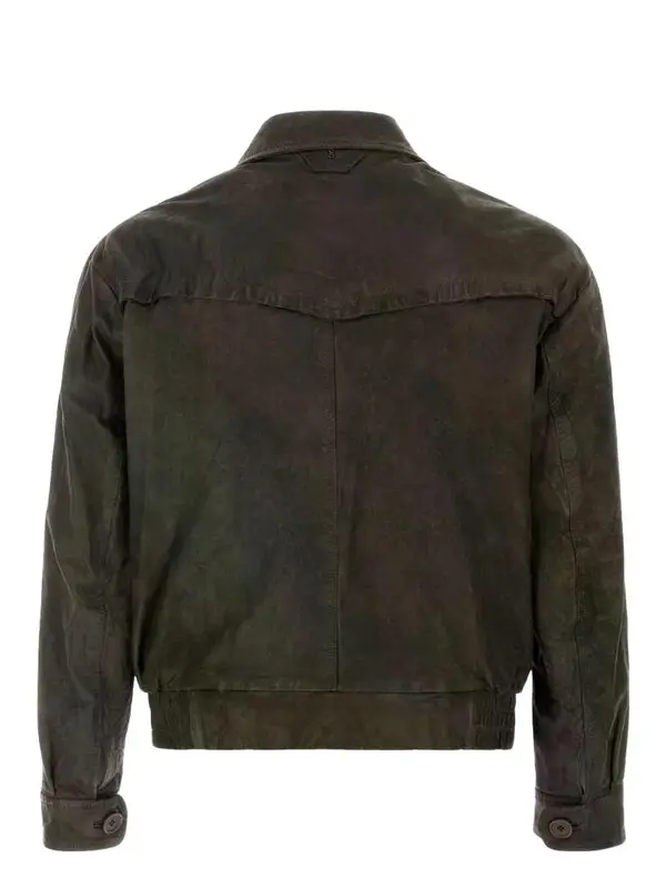SALVATORE SANTORO Button-up Leather Jacket - Brown