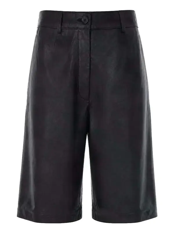 P.a.r.o.s.h Leather Shorts - Black