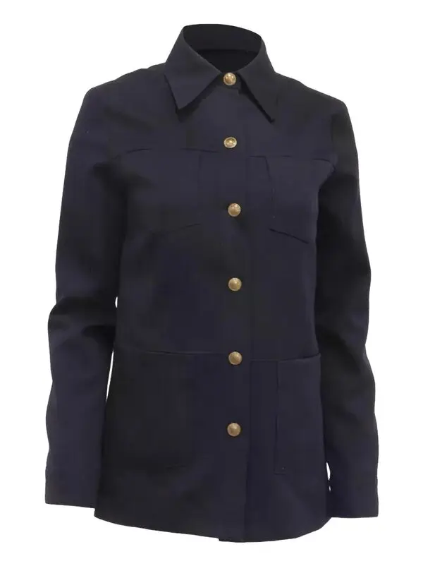 NILI LOTAN Marine Button-down Jacket - Black