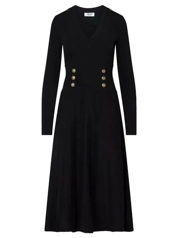 Liu Jo Knit Midi Dress - Black