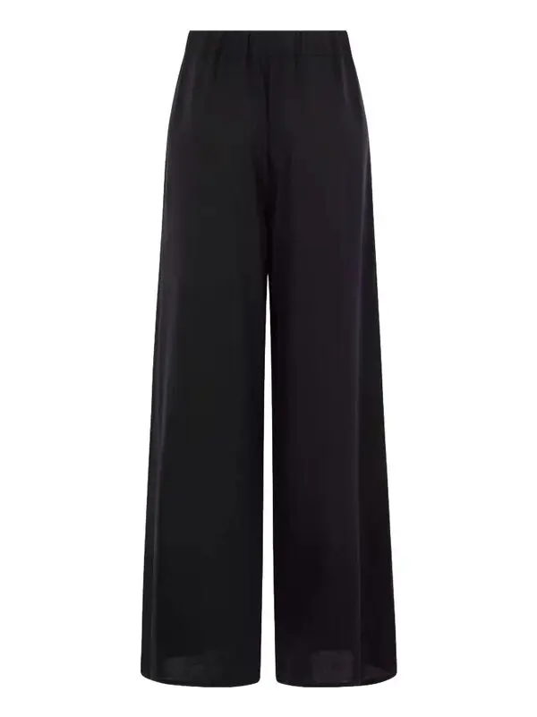 Dusan Pleated Wide-leg Trousers - Black