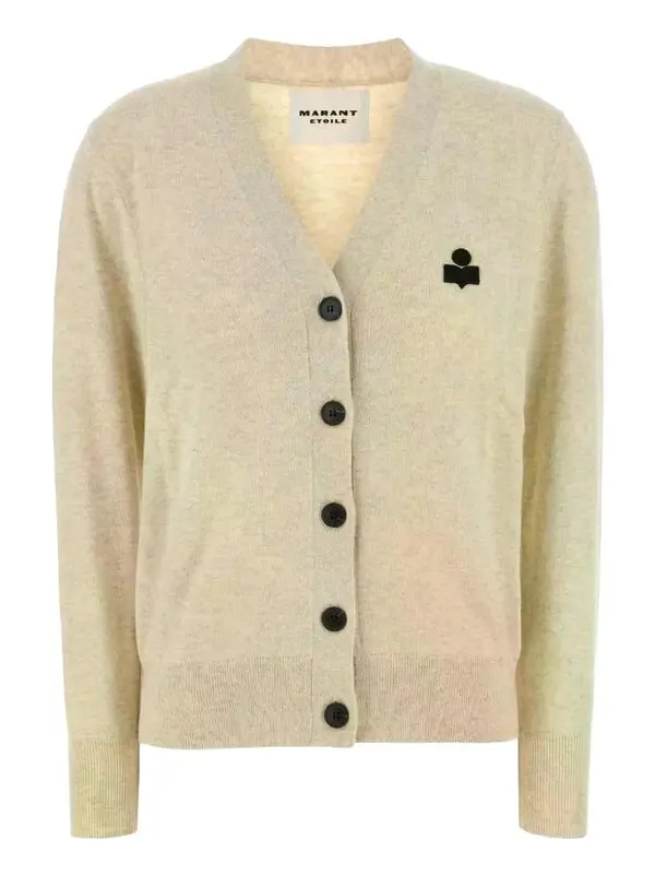 MARANT ETOILE Karina Logo-embroidered Cardigan - Neutrals