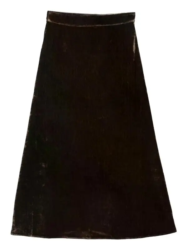 JCSOPHIE Pirouette Velvet Maxi Skirt - Brown