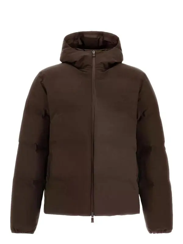 Herno Quilted Hooded Jacket - Brown