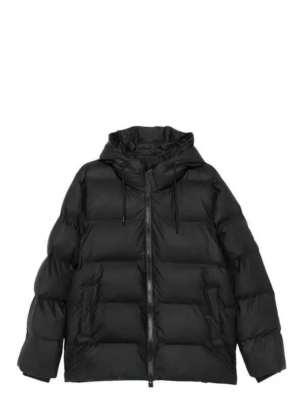 Rains Alta Hooded Quilted Jacket - Black