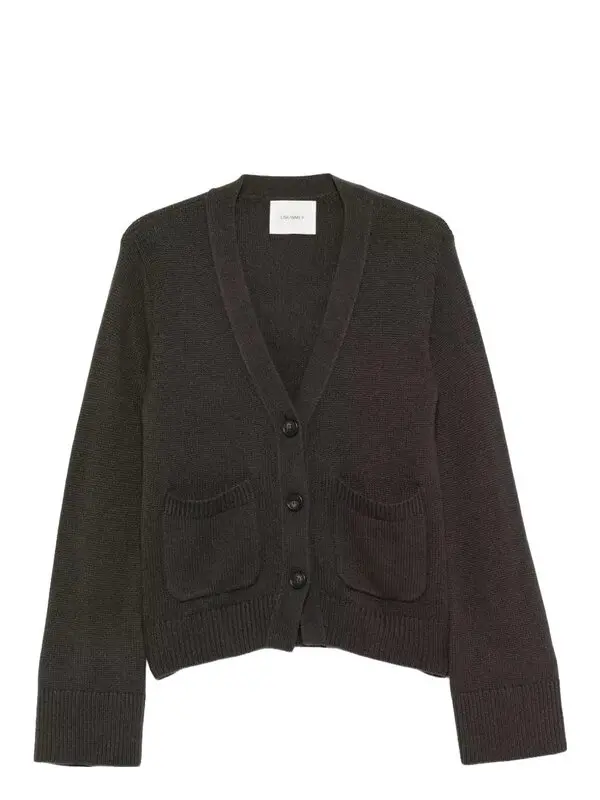 LISA YANG Danni V-neck Patch-pocket Cardigan - Grey