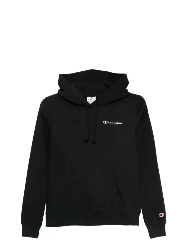 Champion Logo-embroidered Drawstring Hoodie - Black