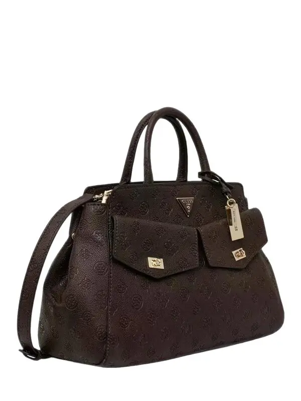 Guess Large Blake Logo-plaque Tote Bag - Brown