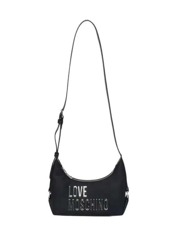 Moschino Logo-plaque Shoulder Bag - Black