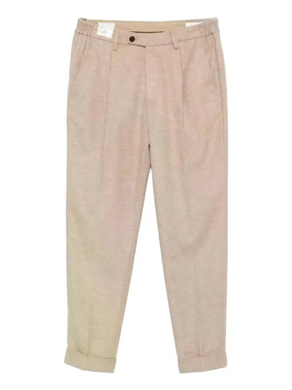 DEVORE INCIPIT Pleated Wool Trousers - Neutrals