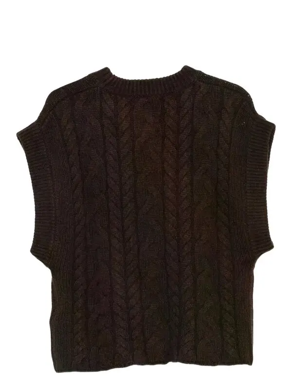 Liviana Conti Cable-knit Vest - Brown