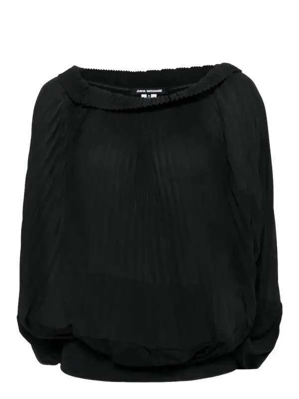 Junya Watanabe Pleated Blouse - Black