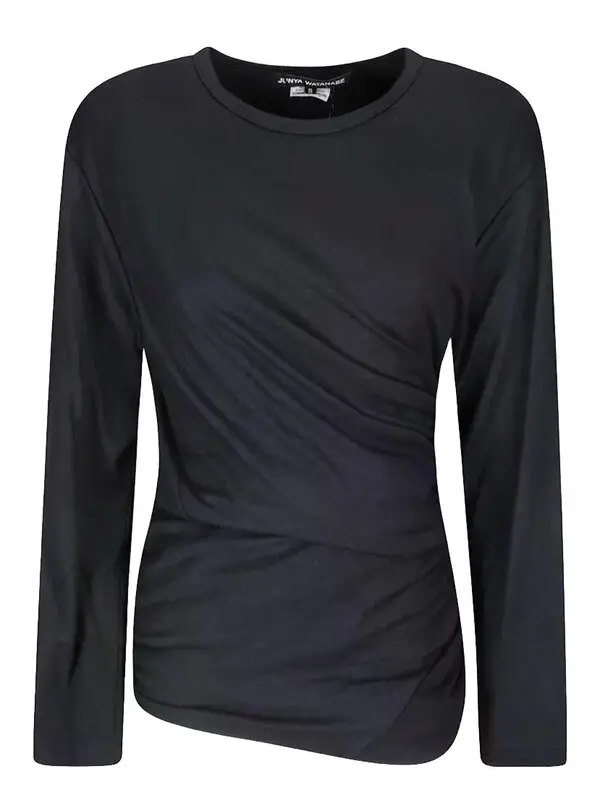 Junya Watanabe Ruched Long-sleeve T-shirt - Black