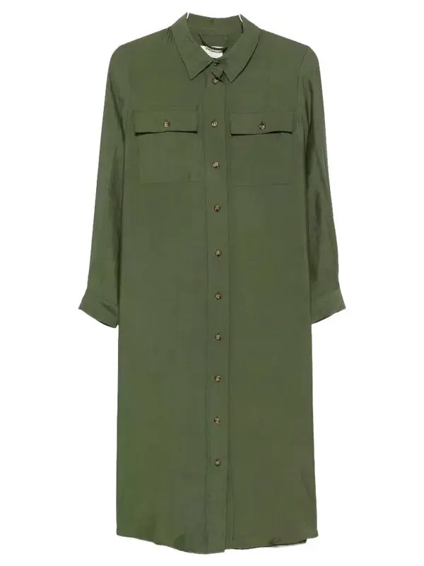 MAISON123 Button-up Midi Dress - Green