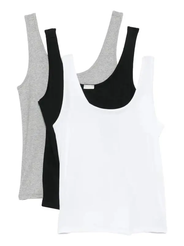 Calvin Klein Ribbed-knit Tank Tops - Grey