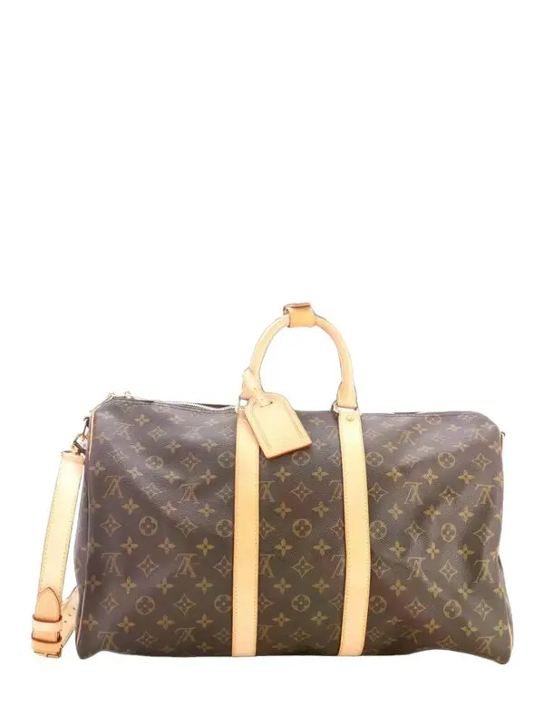 LOUIS VUITTON Keepall Bandouliere Bag Monogram Canvas 45 Travel Bag - Brown