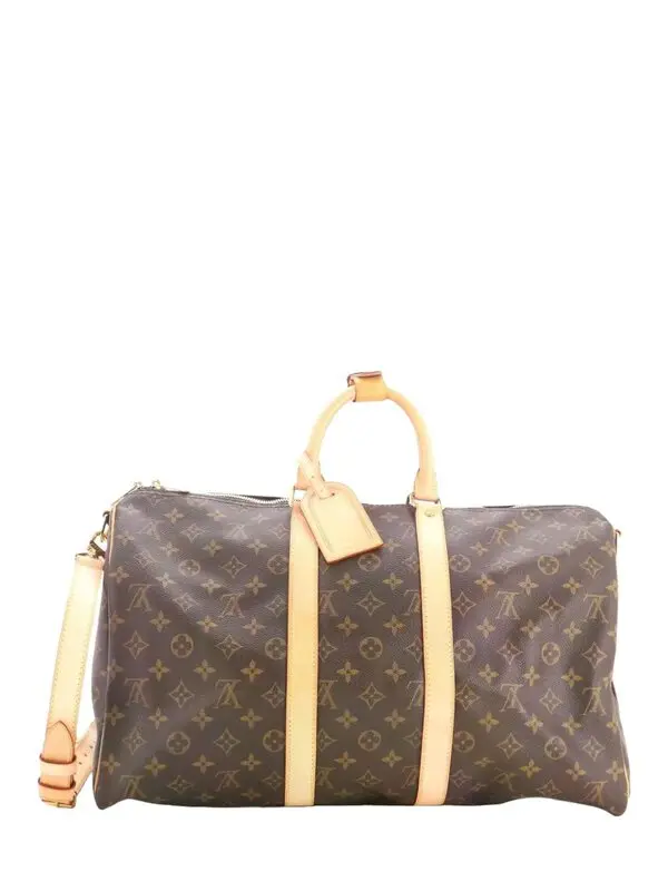 LOUIS VUITTON Keepall Bandouliere Bag Monogram Canvas 45 Travel Bag - Brown