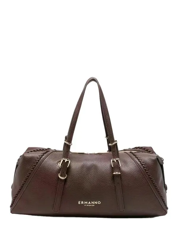 ERMANNO FIRENZE Large Braided-trim Tote Bag - Brown