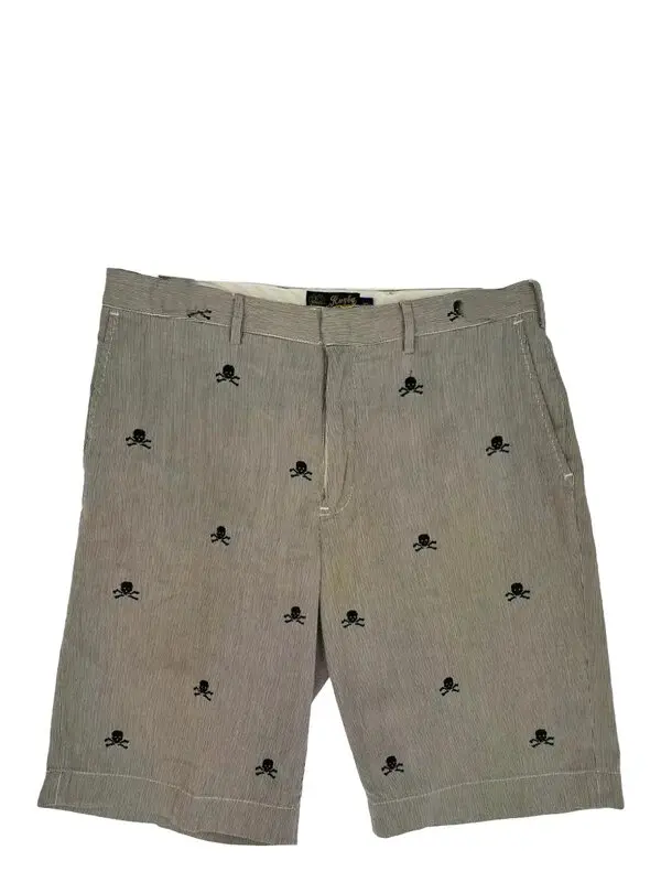 Ralph Lauren Skull Embroidered Shorts - Grey