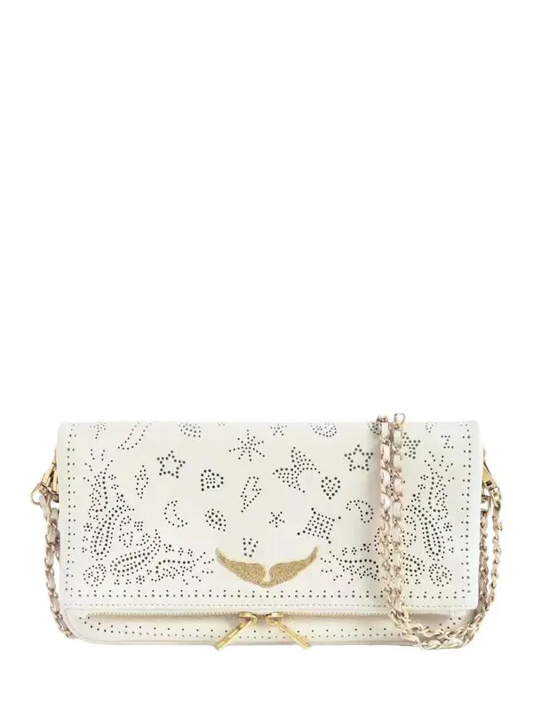 Zadig&Voltaire Rock Perforated-details Shoulder Bag - Neutrals