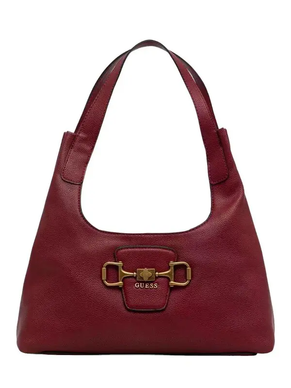 Guess Sunset Horsebit-detail Shoulder Bag - Red