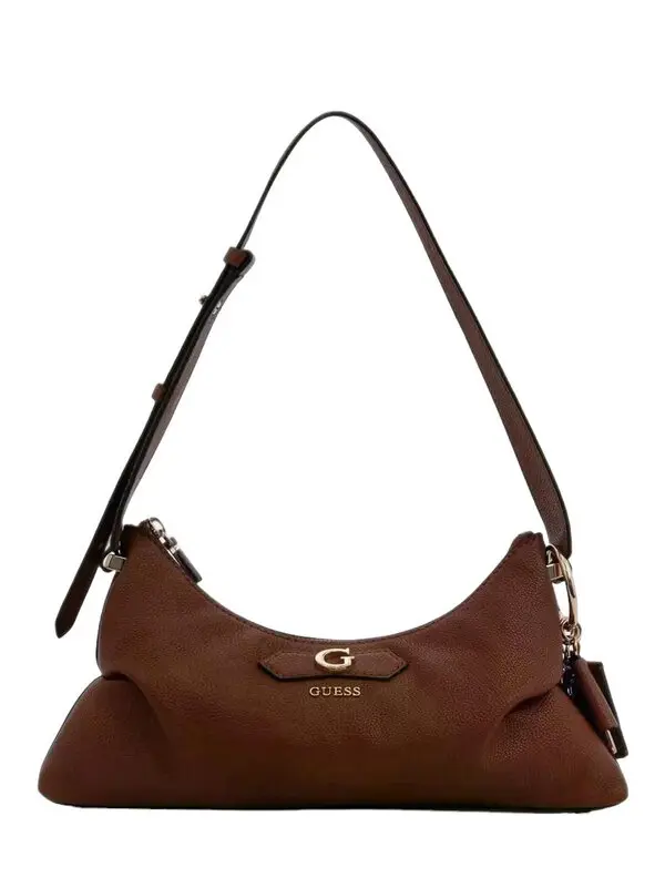 Guess Suzy Logo-plaque Shoulder Bag - Brown