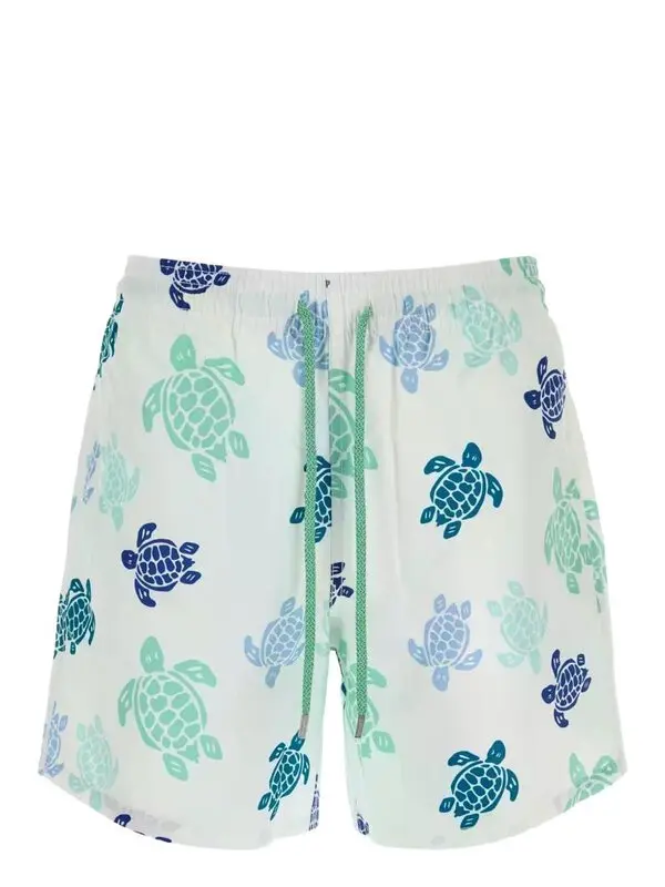 Vilebrequin Moorea Turtle-print Swimming Shorts - White