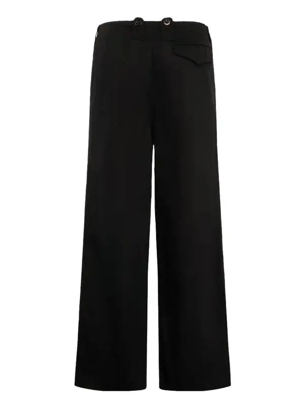 Junya Watanabe Button-tab Wide-leg Trousers - Black