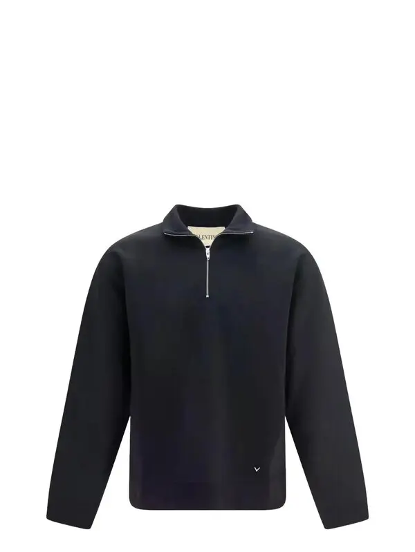 Valentino Garavani Quarter-zip Sweatshirt - Black