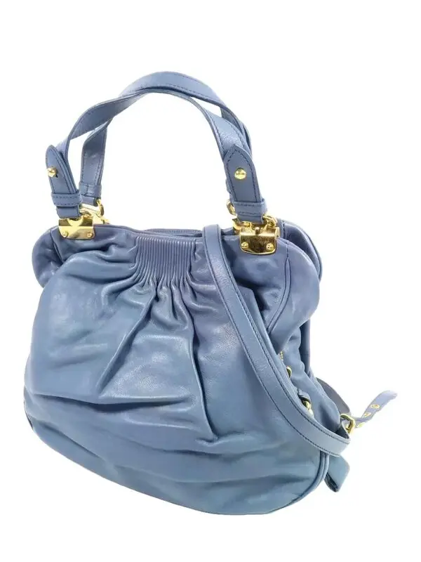 Miu Miu Leather Tote Bag - Blue