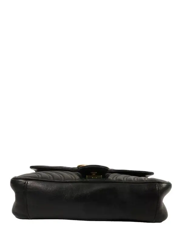 Gucci Gg Quilted Chain Shoulder Bag - Black