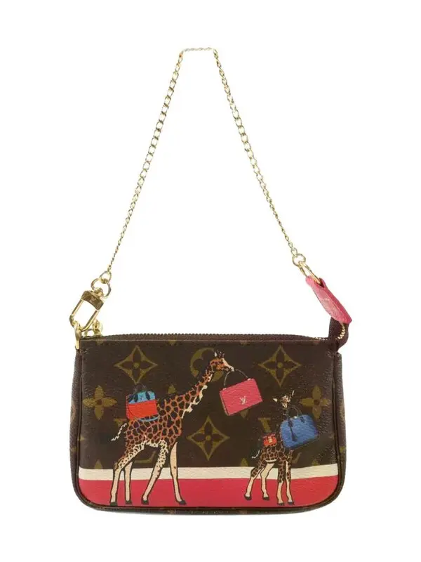 LOUIS VUITTON Mini Pochette Monogram Shoulder Bag - Brown