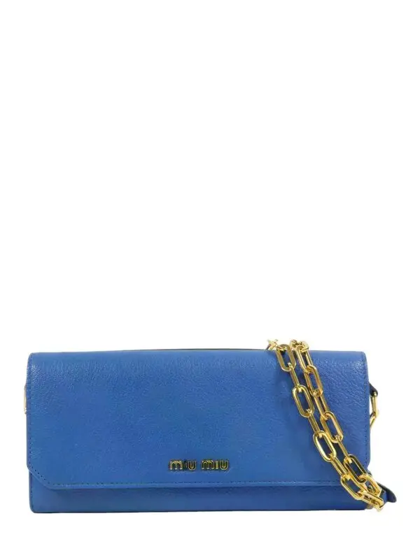Miu Miu Chain-link Clutch Bag - Blue