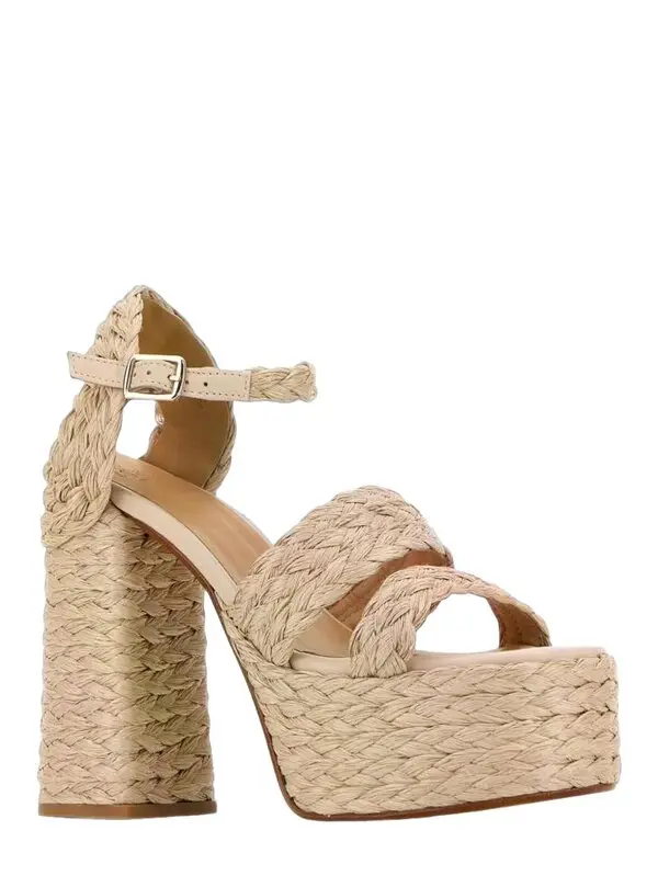 CastaÑer Fresa Braided Raffia Sandals - Neutrals