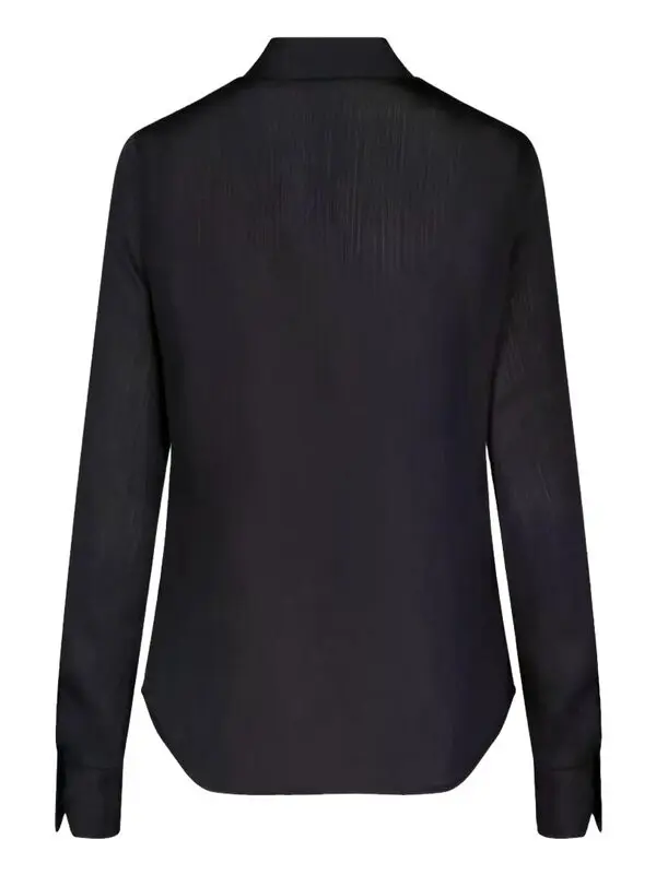 DONDUP Sheer Crinkled Shirt - Black