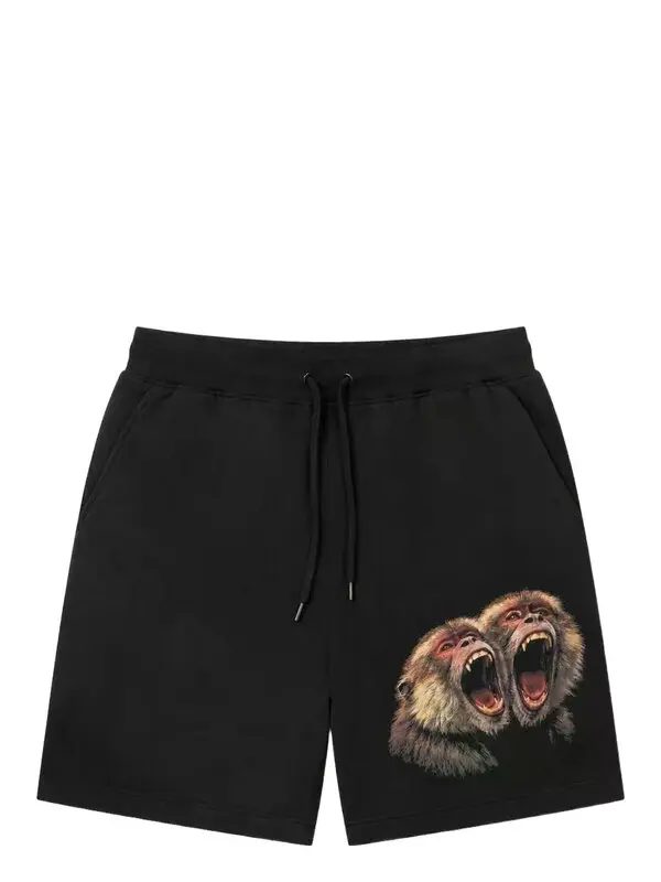 MELT Graphic-print Drawstring Shorts - Black