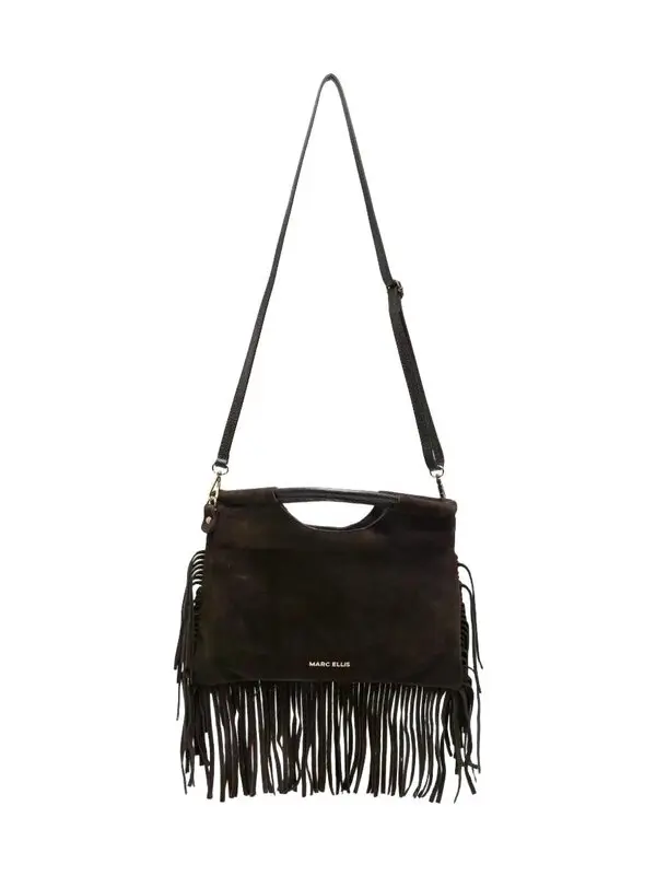 MARC ELLIS Cameliacm Fringe-trim Leather Tote Bag - Brown