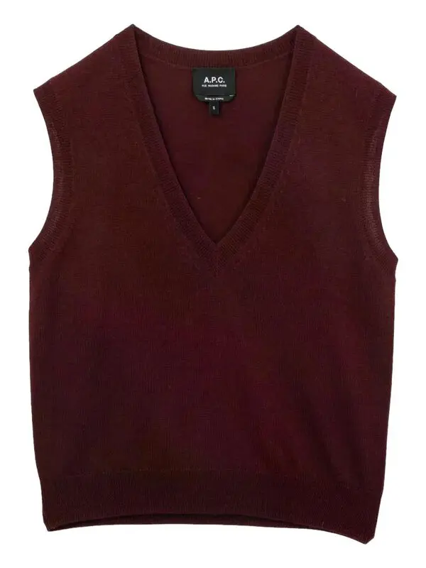 A.p.c. V-neck Vest Top - Red