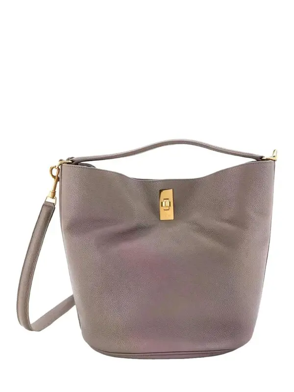 Celine 16 Bag Leather Bucket Bag - Grey