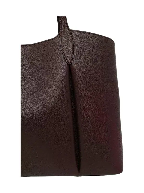 Guess Melody Logo-plaque Pebbled-effect Tote Bag - Brown