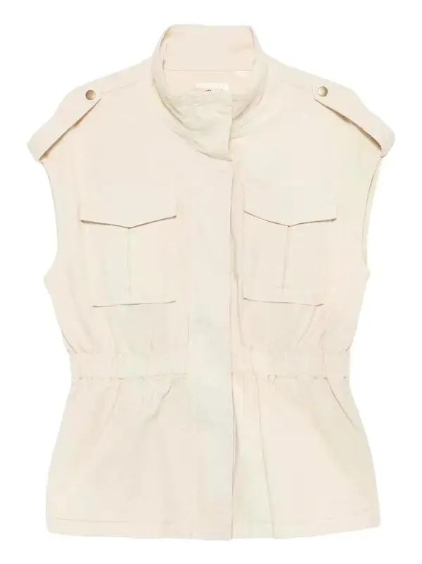 MAISON123 Zip-fastening Gilet - Neutrals