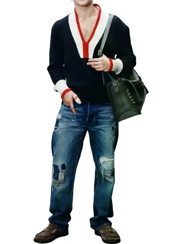 JW Anderson Colour-block V-neck Sweater - Black
