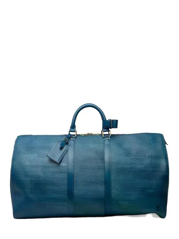 LOUIS VUITTON 1996 Epi Keepall 55 Travel Bag - Blue