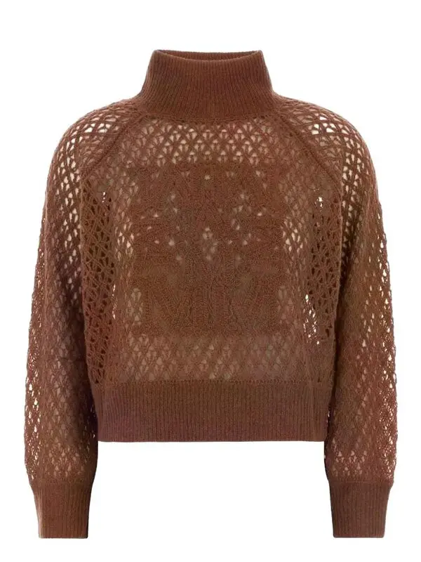 Max Mara Faglia Crochet-knit Sweater - Brown