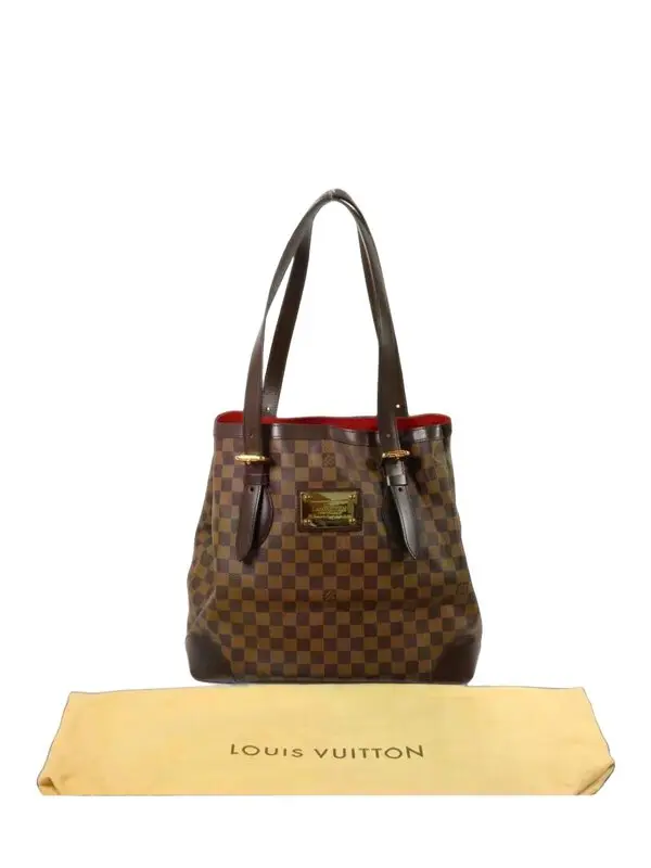 LOUIS VUITTON Gm Damier Hampstead Tote Bag - Brown