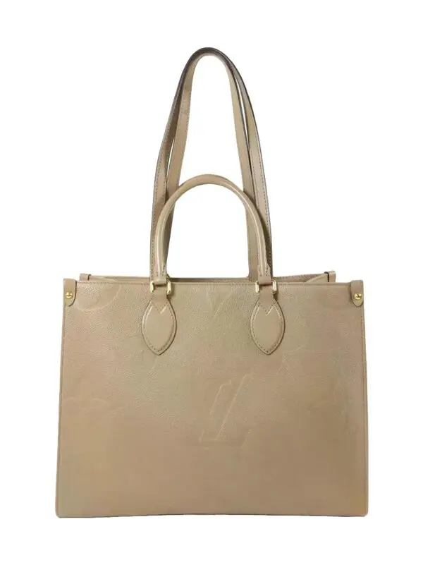 LOUIS VUITTON Mm Monogram Empreinte On The Go Tote Bag - Neutrals